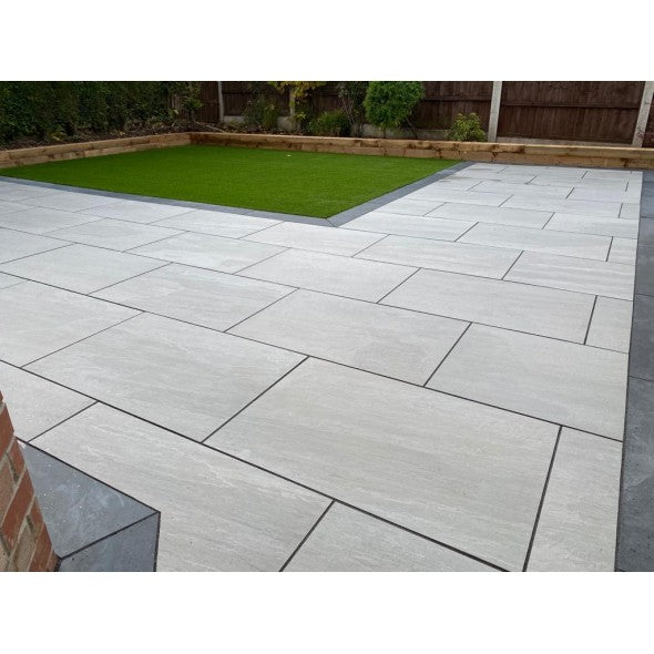 Kandla Grey Porcelain Paving Slabs SAMPLE - Free Delivery – Paving Planet